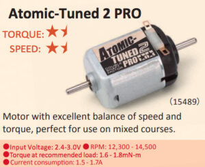 What is the performance of a Tamiya Mini 4WD Atomic-Tuned 2 PRO motor ...