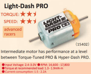 What is the performance of a Tamiya Mini 4WD Light-Dash PRO motor? (PRO ...