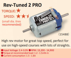 What is the performance of a Tamiya Mini 4WD Rev-Tuned 2 PRO motor ...